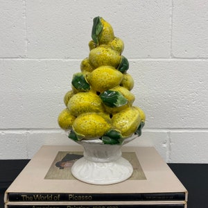 Italian Majolica Lemon Topiary Tree Centrepiece, Capodimonte Style - Etsy