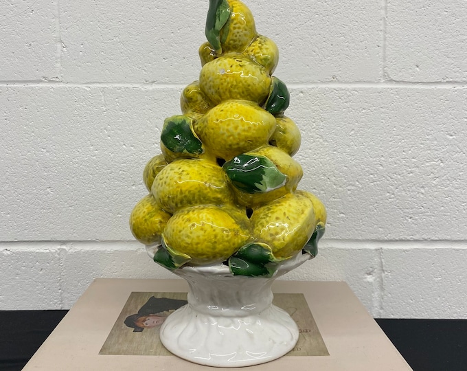 Italian Majolica Lemon Topiary Tree Centrepiece, Capodimonte Style - Etsy