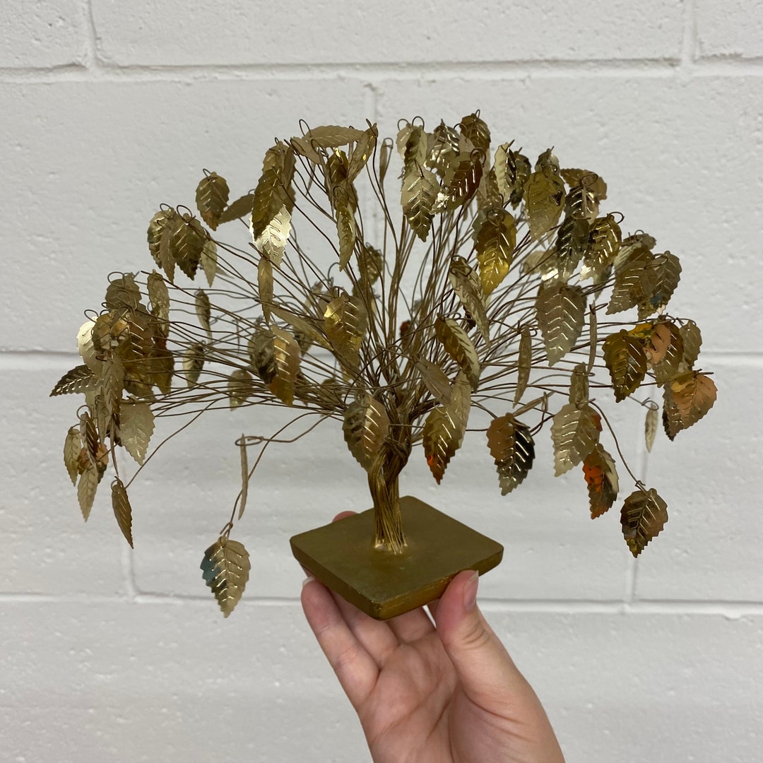 Vintage Brass Dream Tree Twisted Wire Tree Sculpture - Etsy
