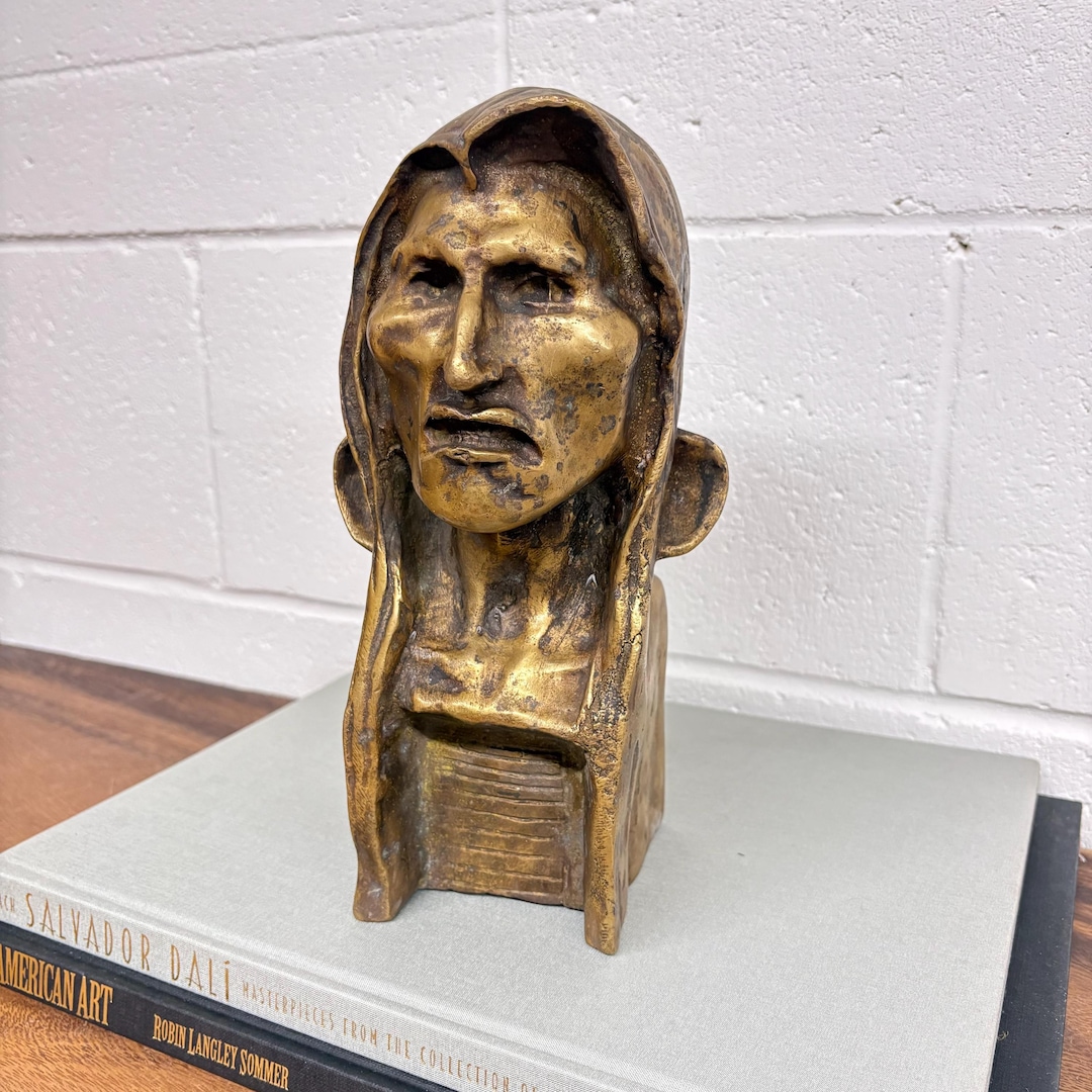 Bronze Native American Bust Sculpture by Frederic Remington - Etsy