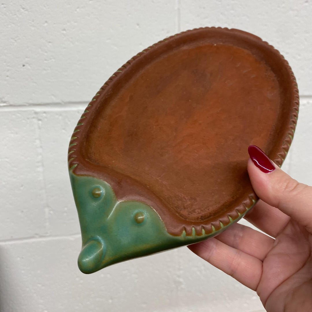 Vintage Pottery Hedgehog Sprout Dish or Cheese Ball Dish - Etsy