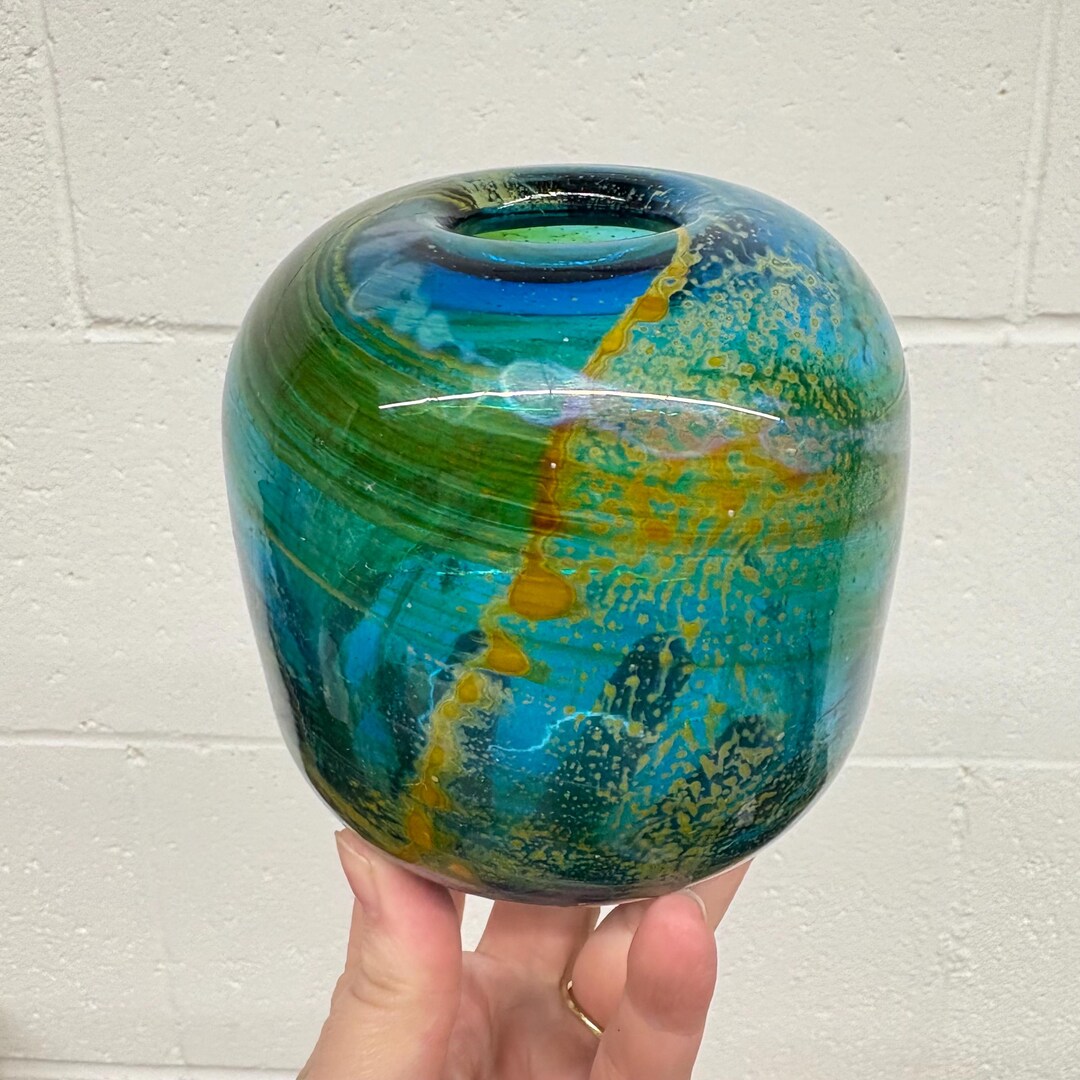 Mdina Hand Blown Art Glass Vase, Made in Malta - Etsy