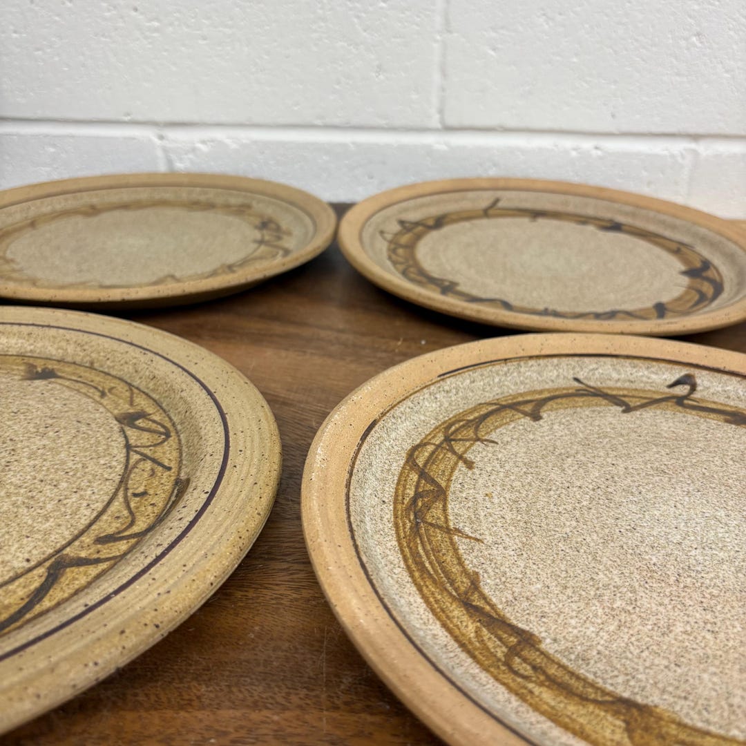 Hand Thrown Earthy Pottery Dinner Plates - Etsy