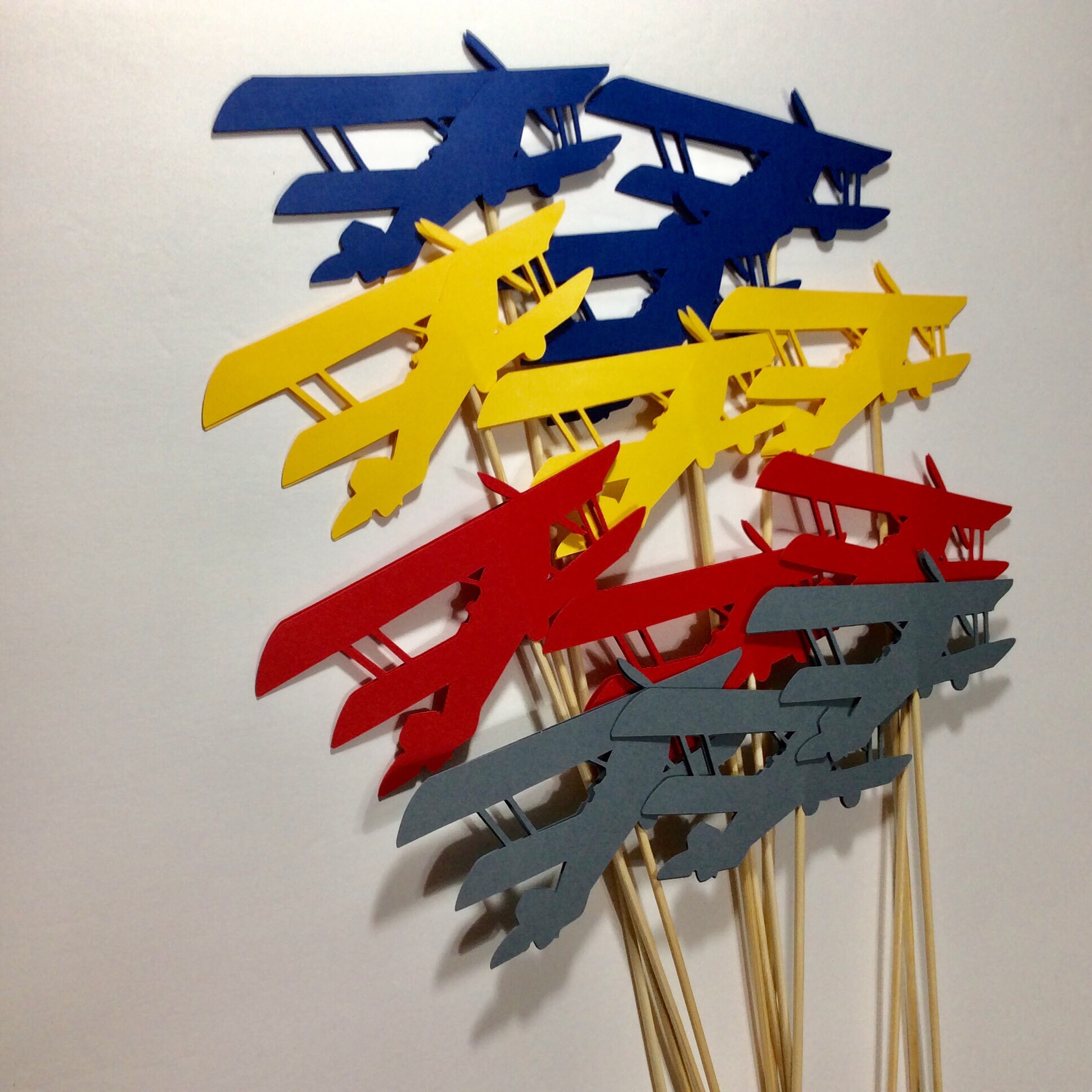 Multi Colored Airplanes Table Decor, Centerpiece, Decorative Accessory ...
