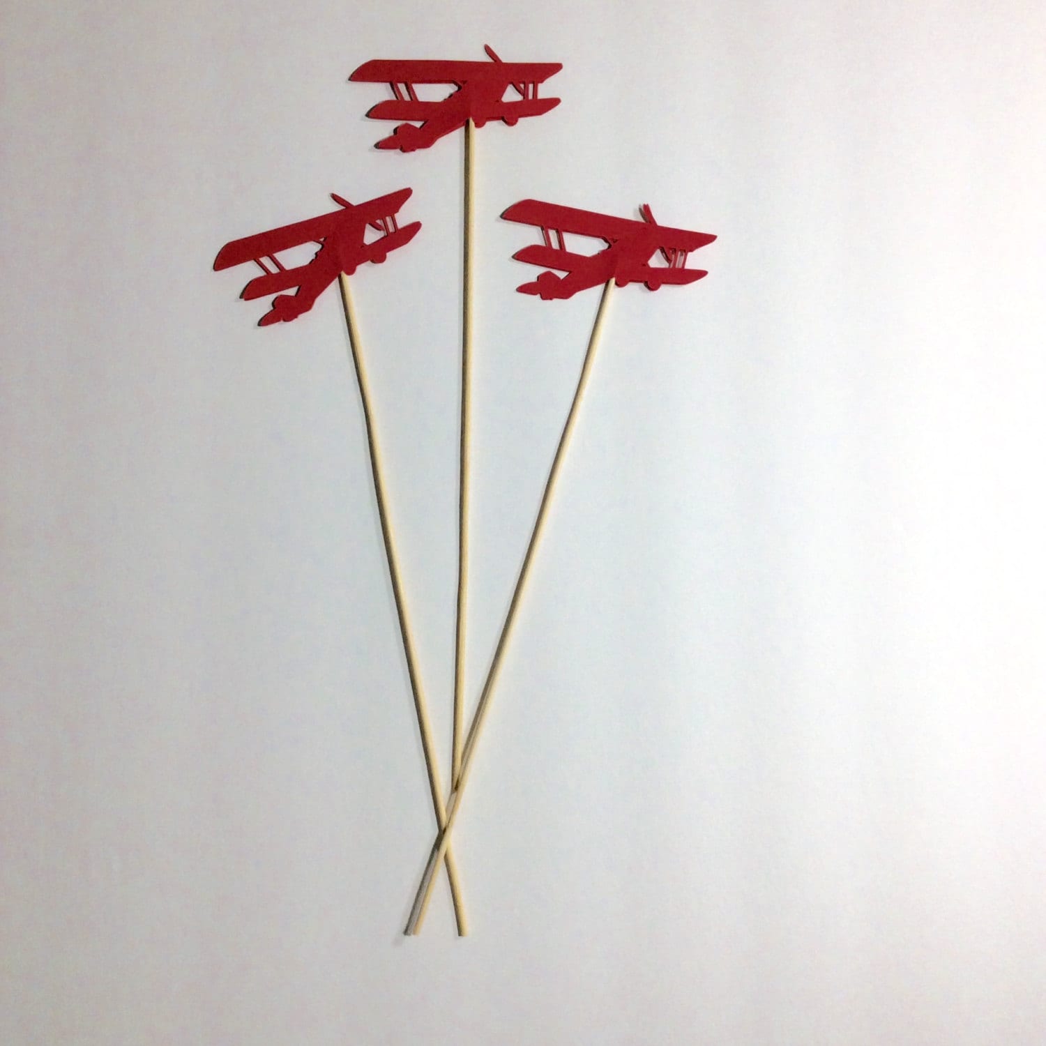 Large Red Vintage Style Airplane Table Decor, Centerpiece, Decorative ...