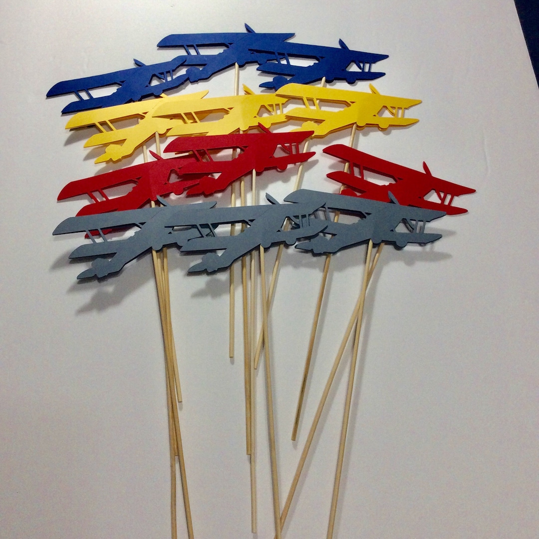 Multi Colored Airplanes Table Decor, Centerpiece, Decorative Accessory ...