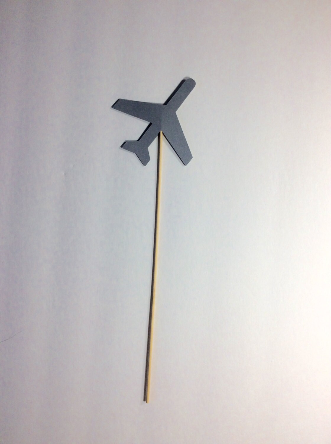 Shiny Gray/silver Airplane Table Decor on 12" Skewers, Centerpiece ...