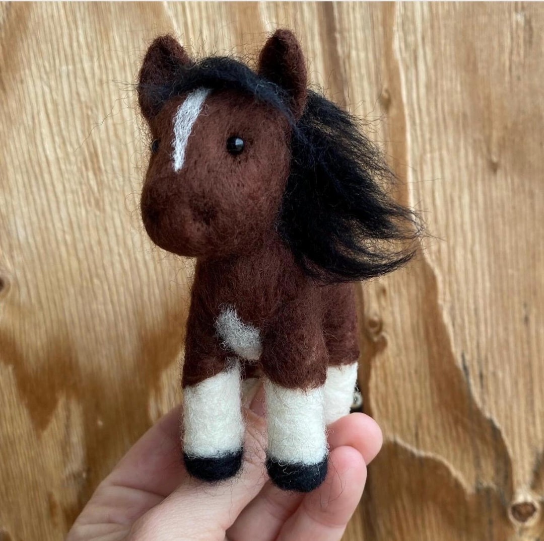 NEW KIT! Needle Felt Pony Kit, Little Brown Pony, With Tutorial Pattern ...