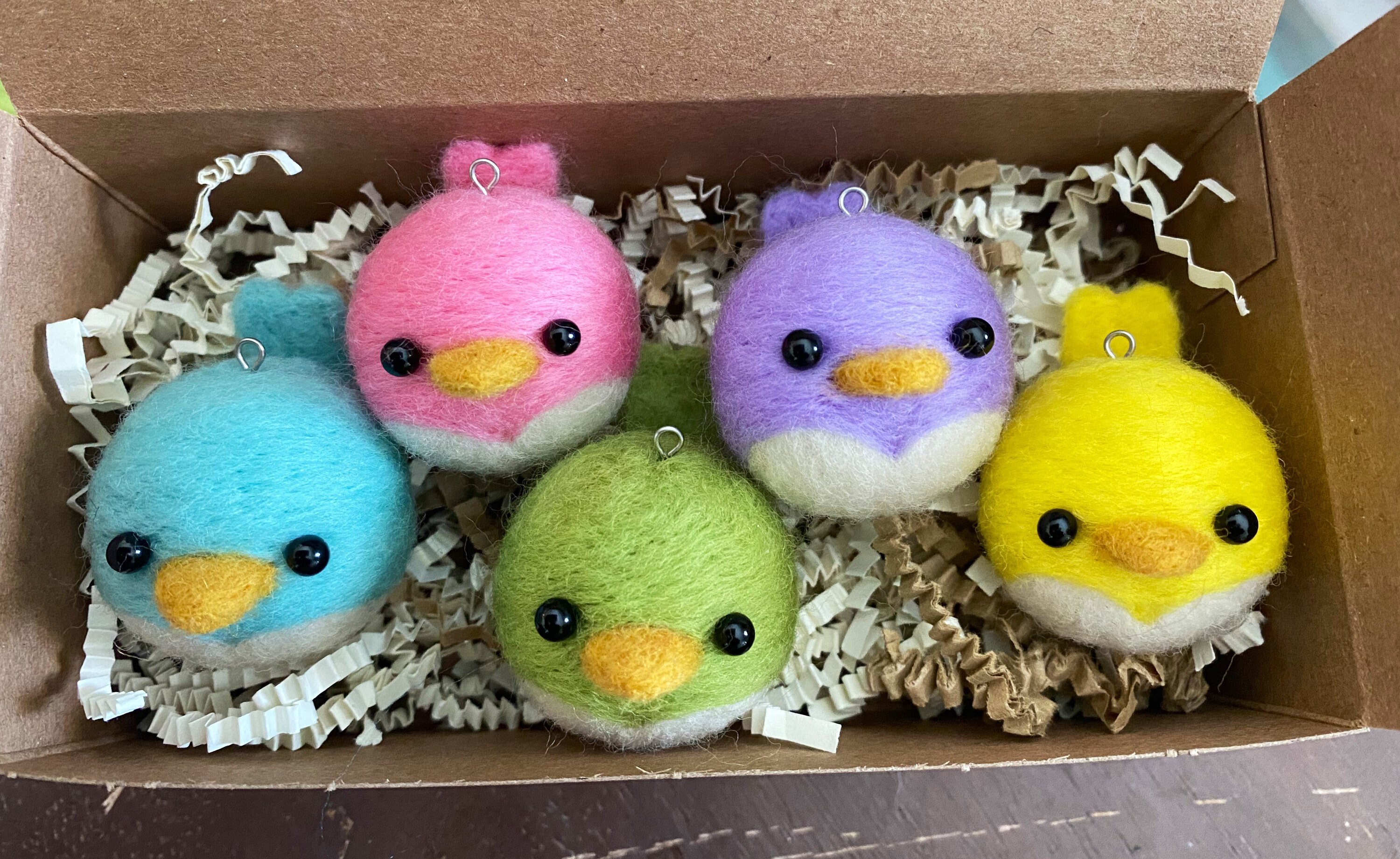 Beginner Needle Felt Mini Bird Ornaments Tutorial/Pattern for Easy ...