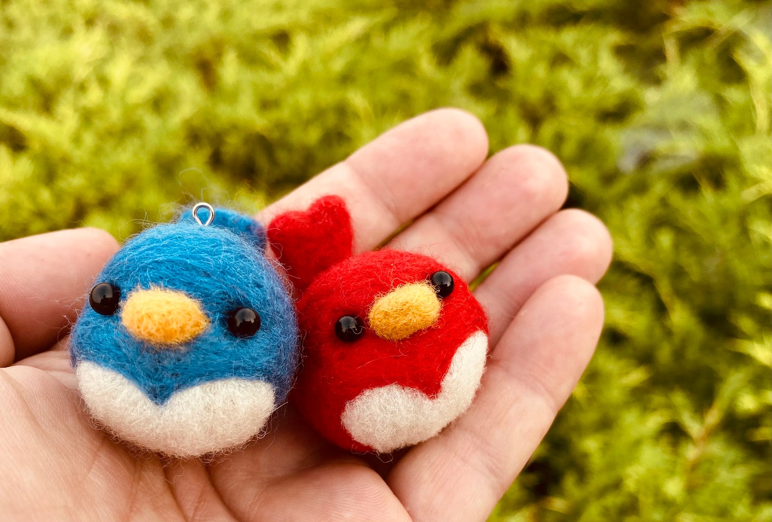 Itty Bitty Felted Bird Ornaments Handmade Needle Felt Merino - Etsy