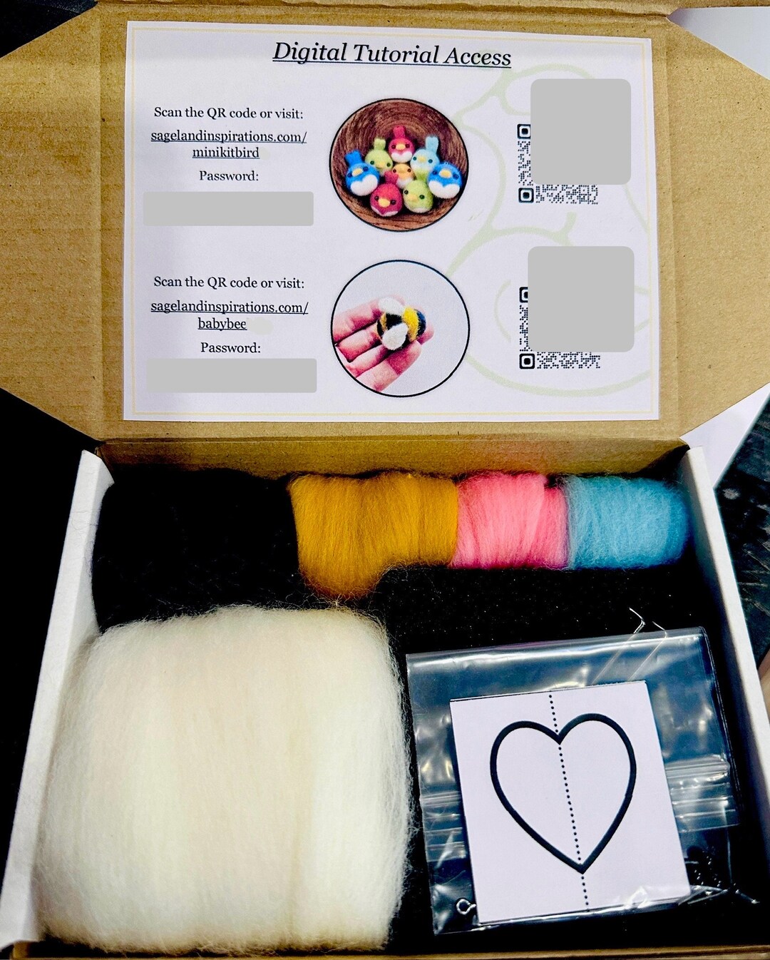 2 in 1 Needle Felting Kit, Felting Wool Birds and Bees, Art Kit for ...