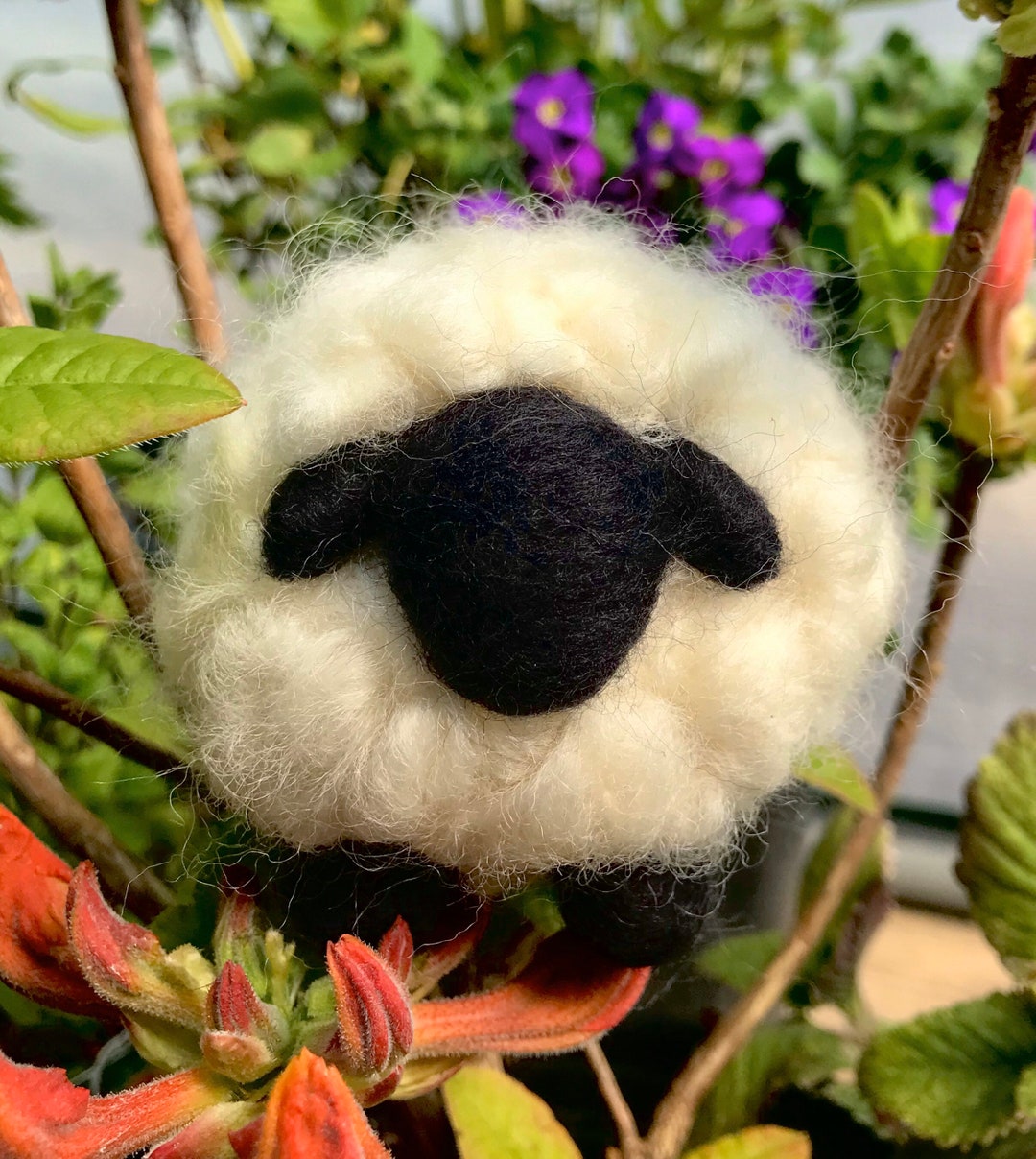 Easy Beginner Needle Felt Kit, Wooly White Lamb, Tutorial and Art Kit ...