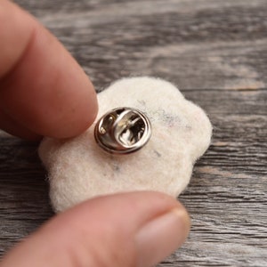 Mini Over Easy Egg Pin, Needle Felted 100% Merino Wool Unique Accessory ...