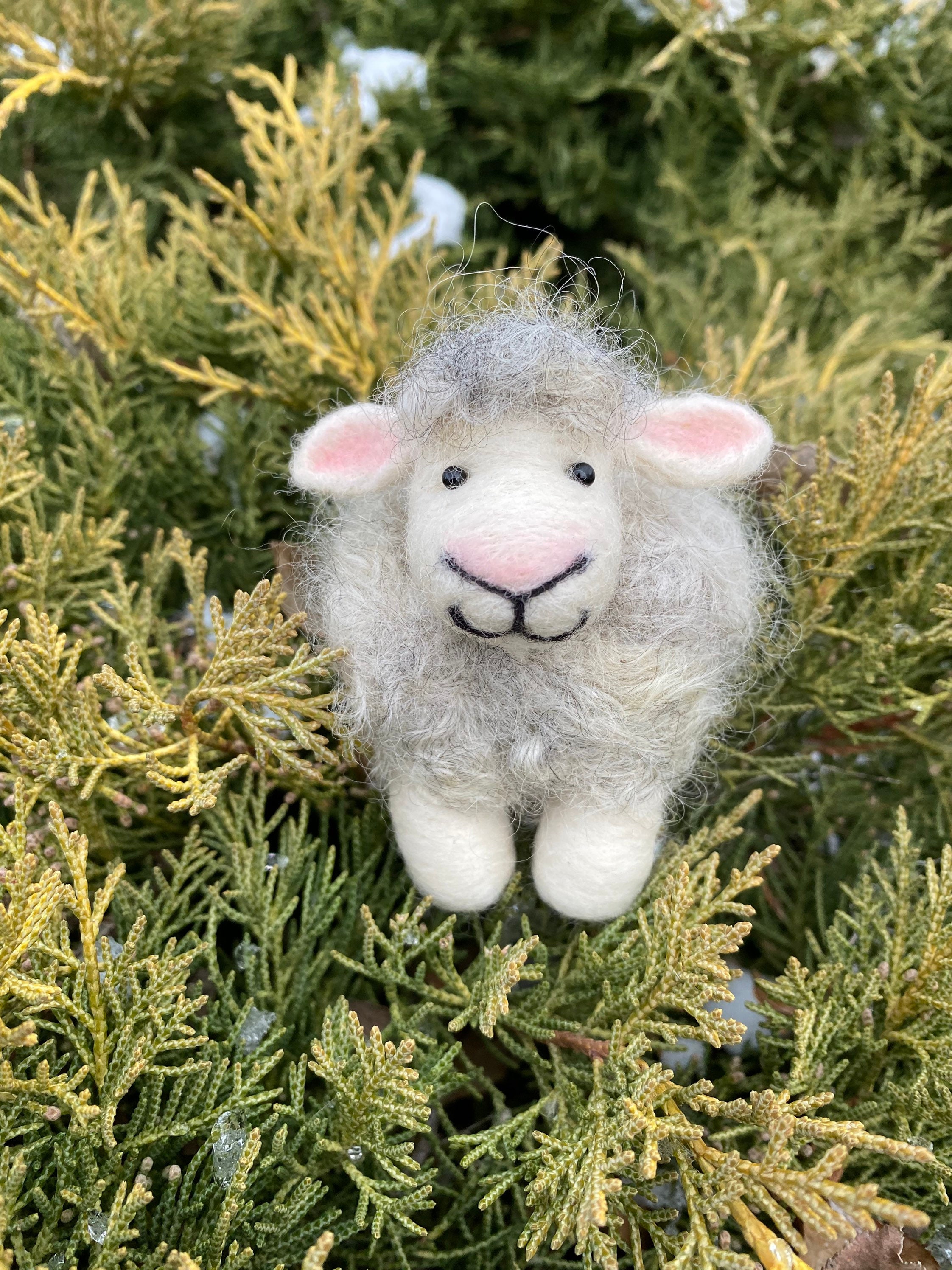 Handmade Merino Rambouillet Wool Needle Felt Sheep With Gotland Locks ...
