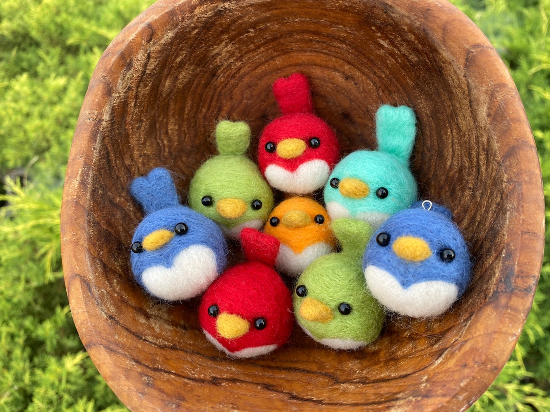Beginner Needle Felting Bird Ornaments Kit: DIY Craft, Makes 5 Little ...