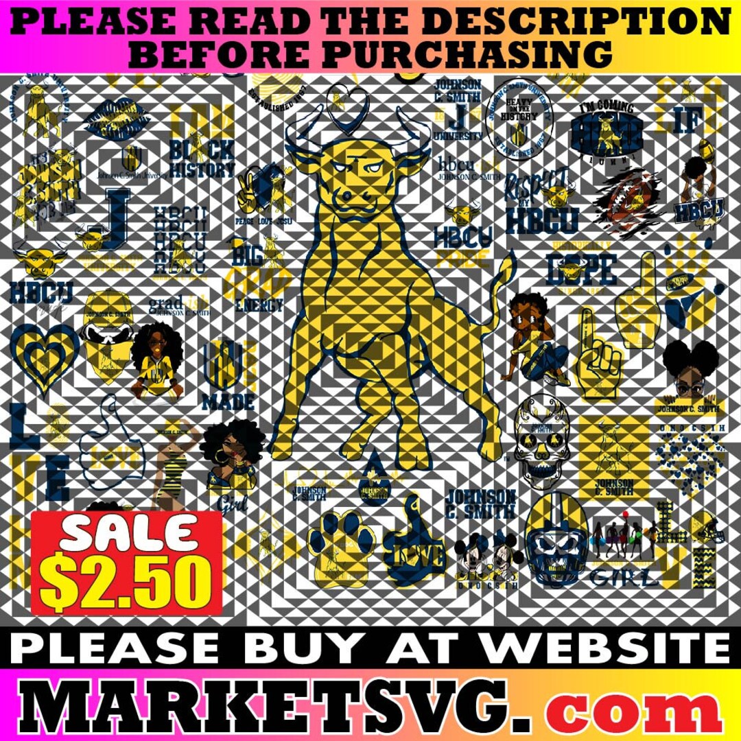 Johnson C. Smith Svg, HBCU Svg Collections, HBCU Svg, Football Svg ...