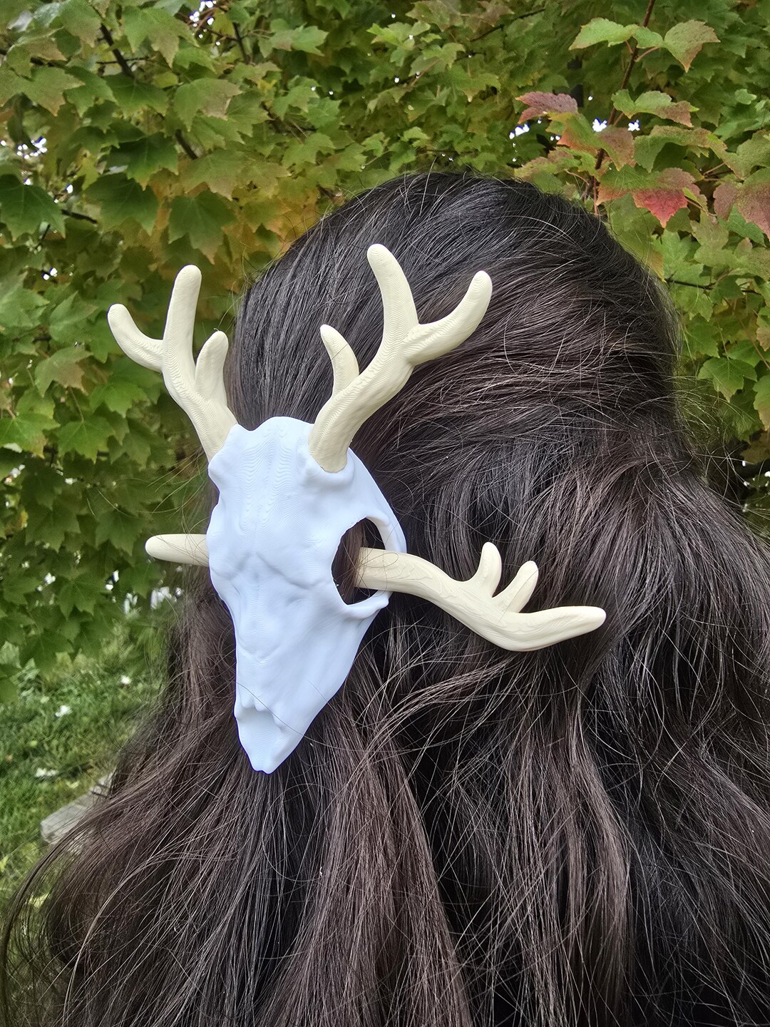 Deer Skull Hair Pin – Antler Hair Stick for Cottagecore & Cosplay - Etsy