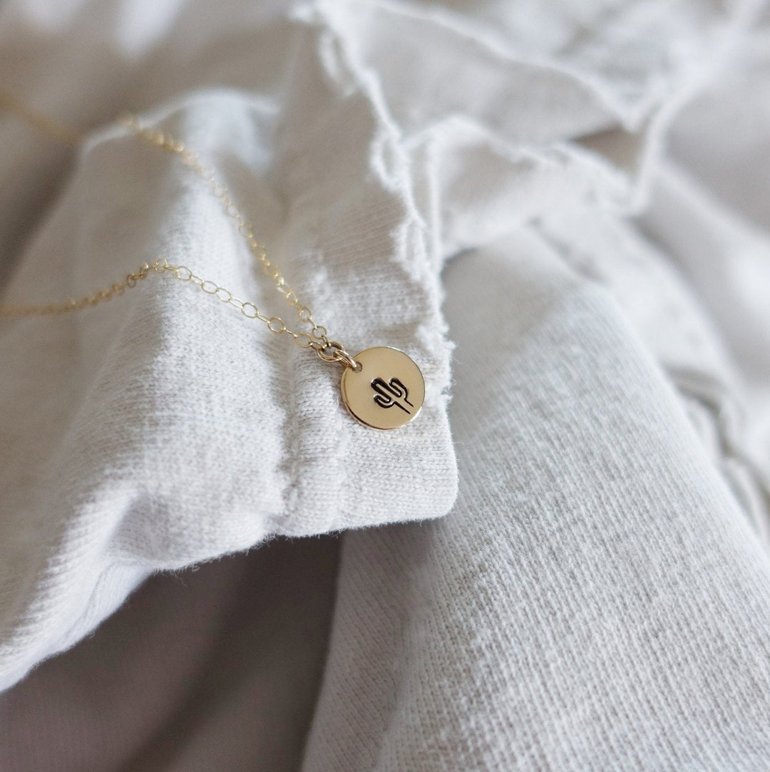 Cactus Necklace • Dainty Saguaro AZ Jewelry • Desert Jewelry • Western ...