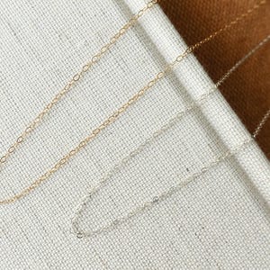 Dainty Chain Necklace • Delicate Minimalist Necklace • Thin Delicate ...