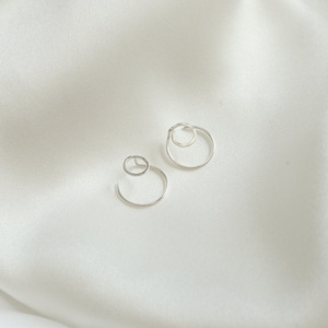 Dainty Ear Jackets • Circle Front Back Geometric Earrings • Double ...