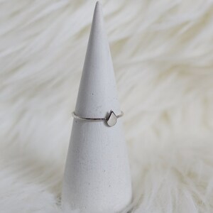 Dainty Raindrop Stacking Ring • Tiny Minimalist Ring • Pear Shape Ring ...