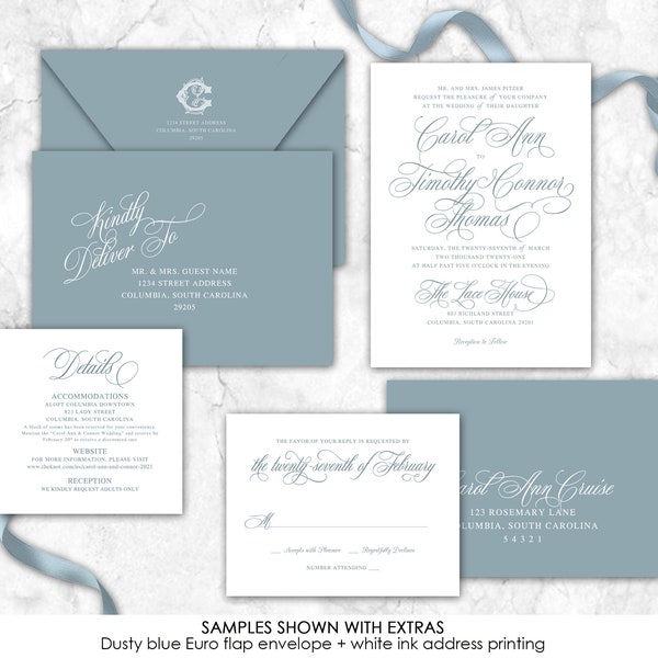 Cursive Invitation - Etsy