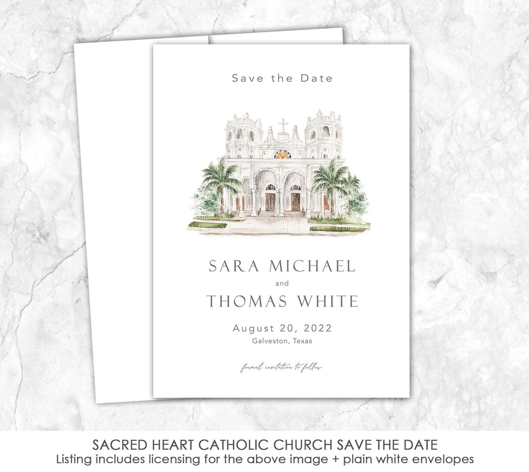 Sacred Heart Catholic Church Save the Date, Galveston, Texas Venue Save ...