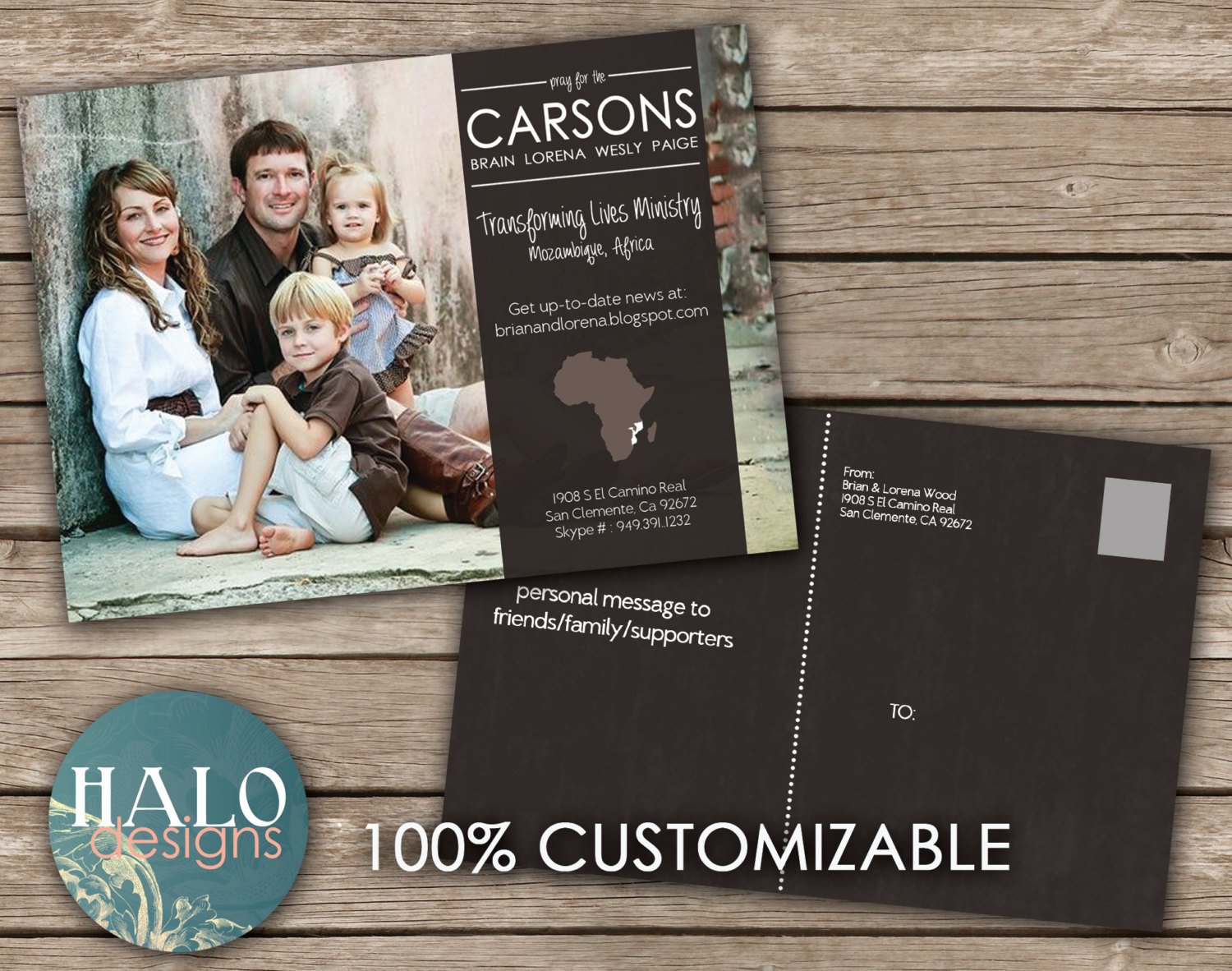 Missionary Card Printed or Digital Christian support card | Etsy