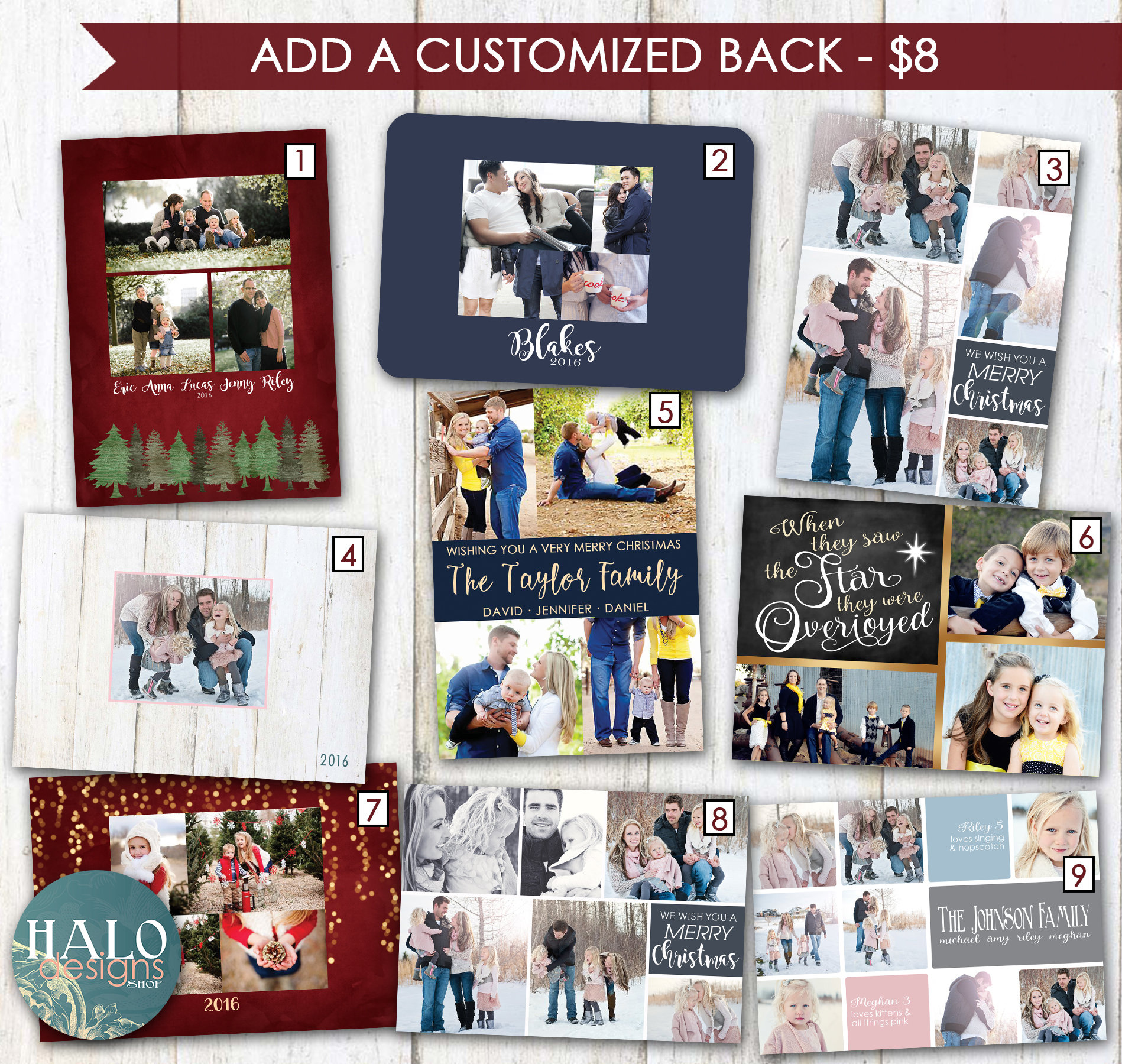 Photo Christmas Card printed photo holiday card printed | Etsy