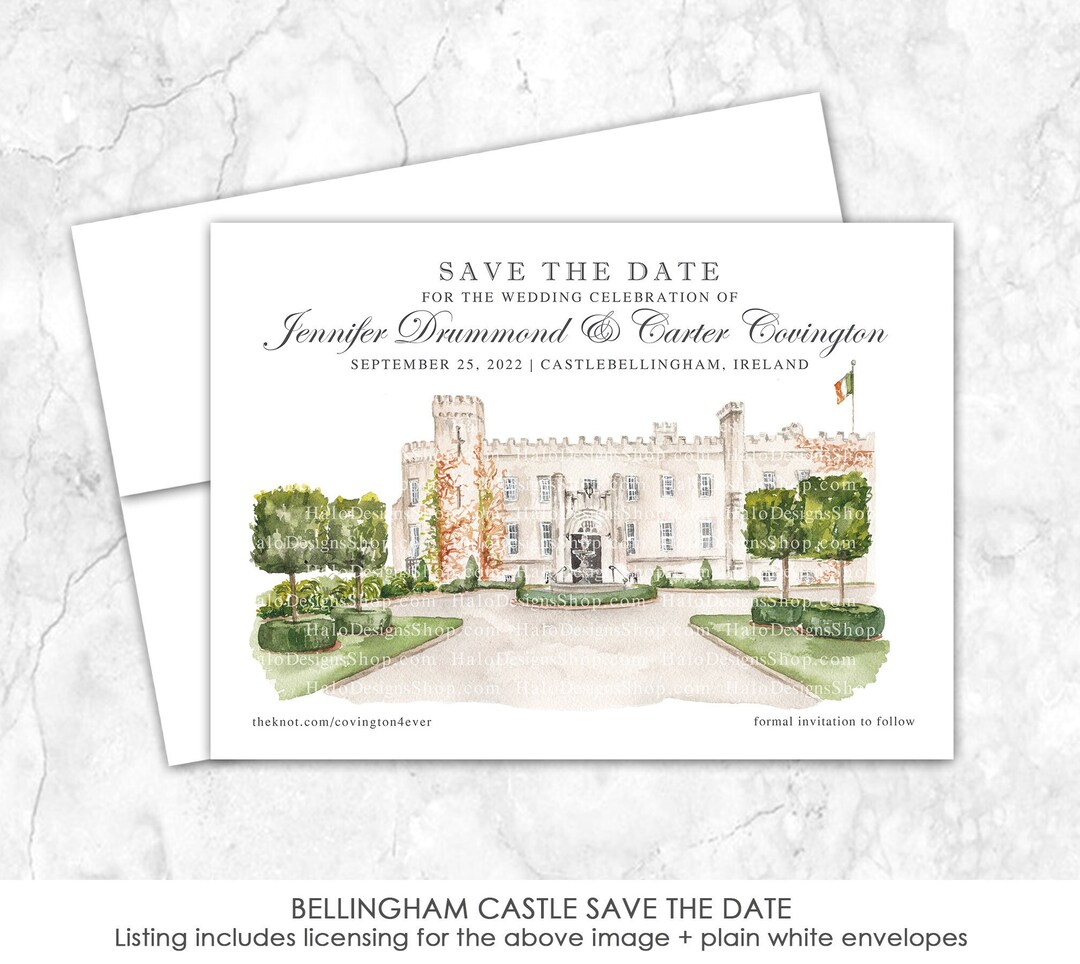 Bellingham Castle Save the Date, Estate Venue Save the Date, Castle ...