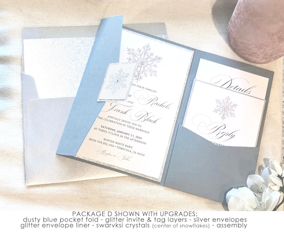 Crystal Snowflake Wedding Invitations