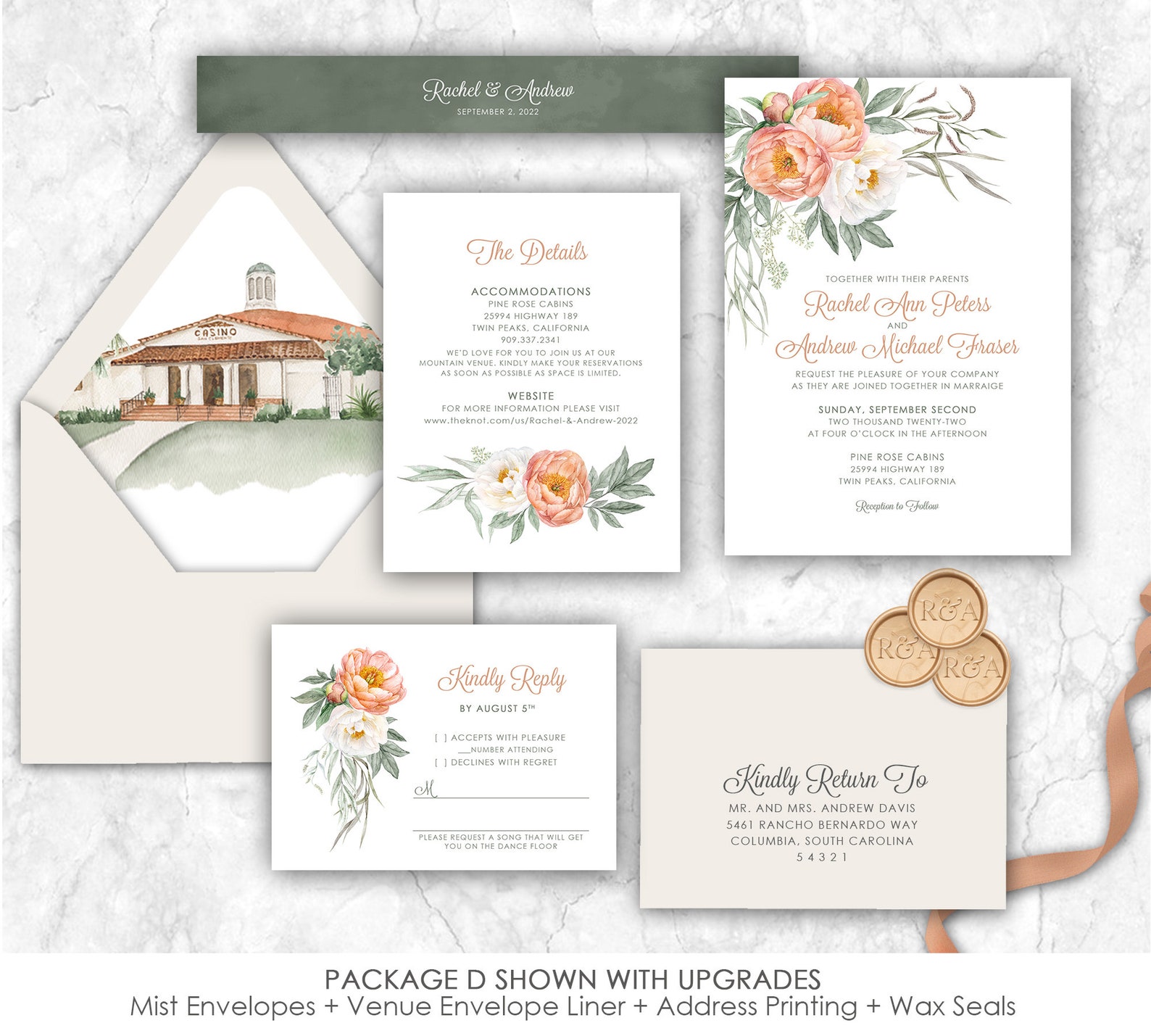 Terracotta Wedding Invitation, Terra Cotta Wedding Invite, Orange ...
