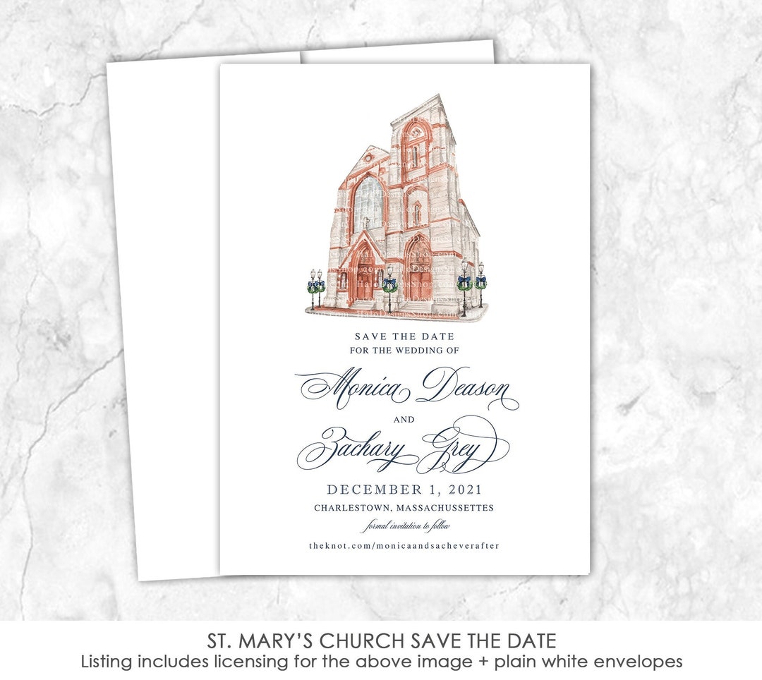 Saint Mary's Church Save the Date, Charlestown, Massachusetts, Venue ...