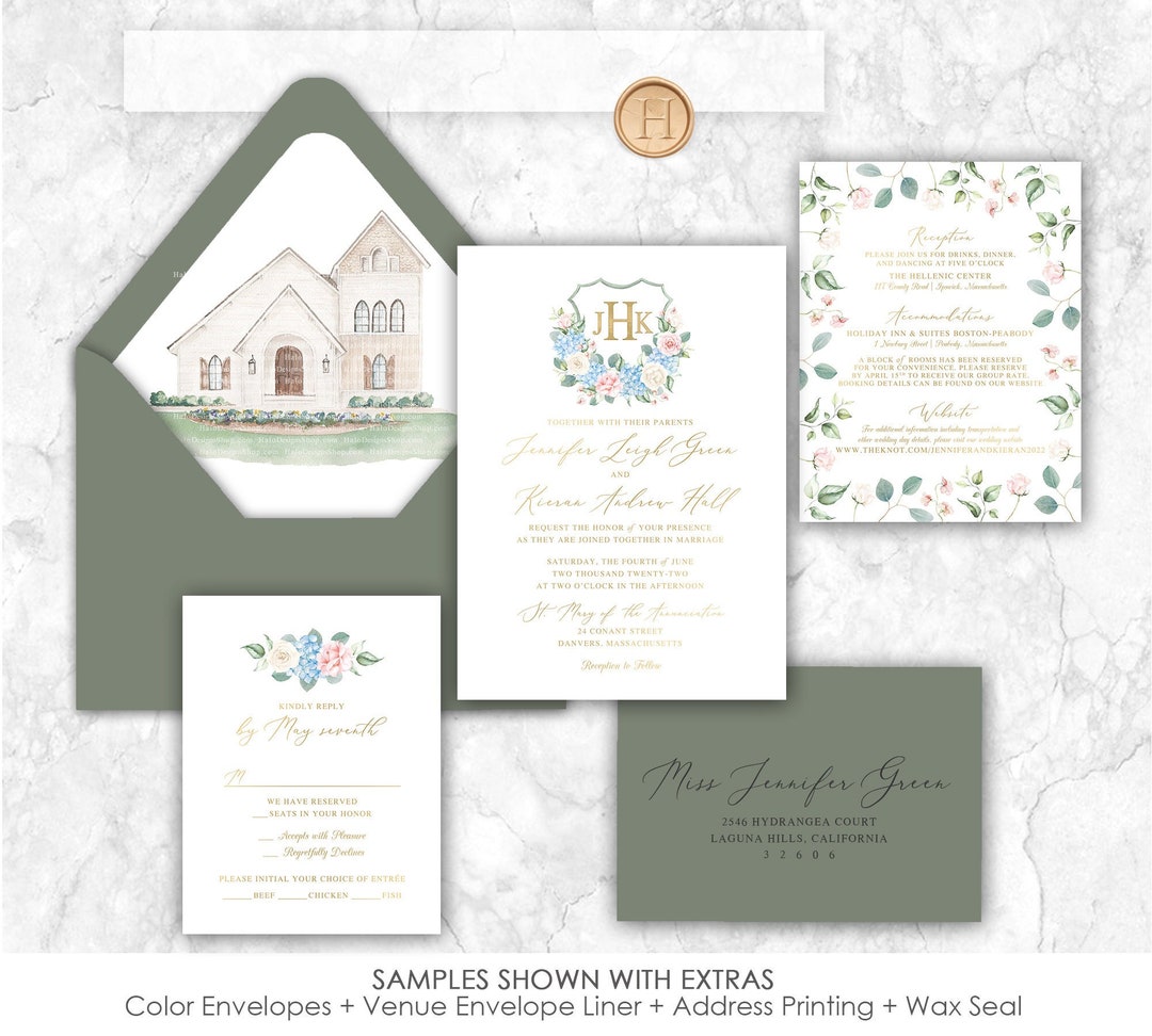 Deep in the Heart Farm Wedding Invitation, Brenham, Texas, Custom Venue ...
