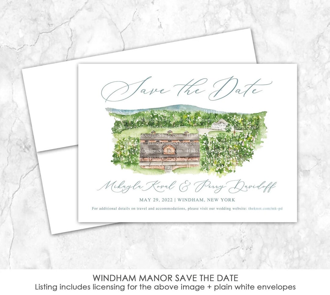 Windham Manor Save the Date, Venue Save the Date, Custom Venue ...