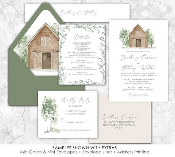 Simple Rustic Wedding Invitations