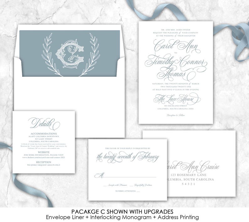 Venue Wedding Invitation Set | Feature Any of Our Venues or Add a ...