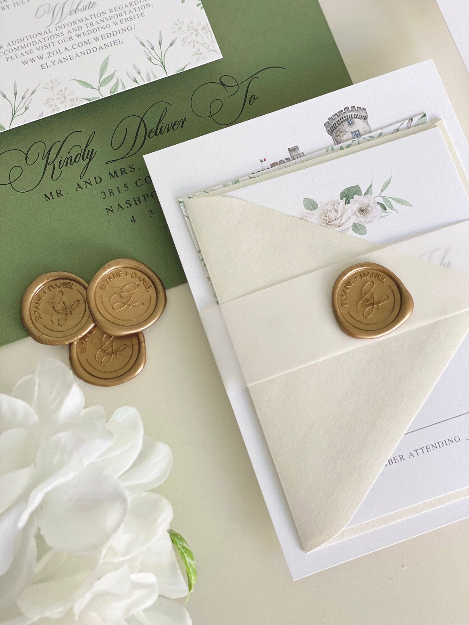 Dromoland Castle Wedding Invitation, Ireland, Custom Venue Wedding ...