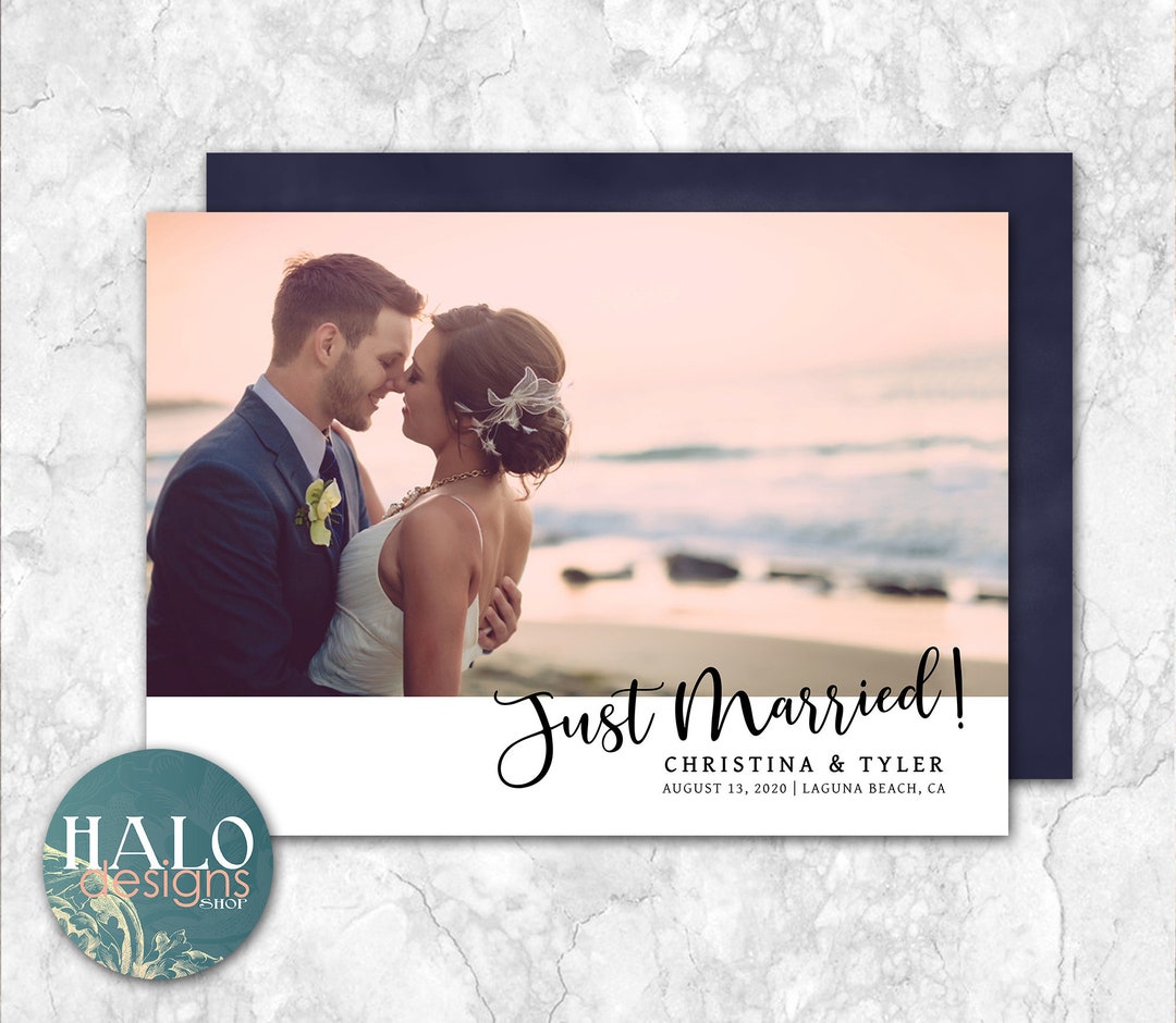 Marriage Announcement, Just Married, Elopement Announcement, Wedding ...