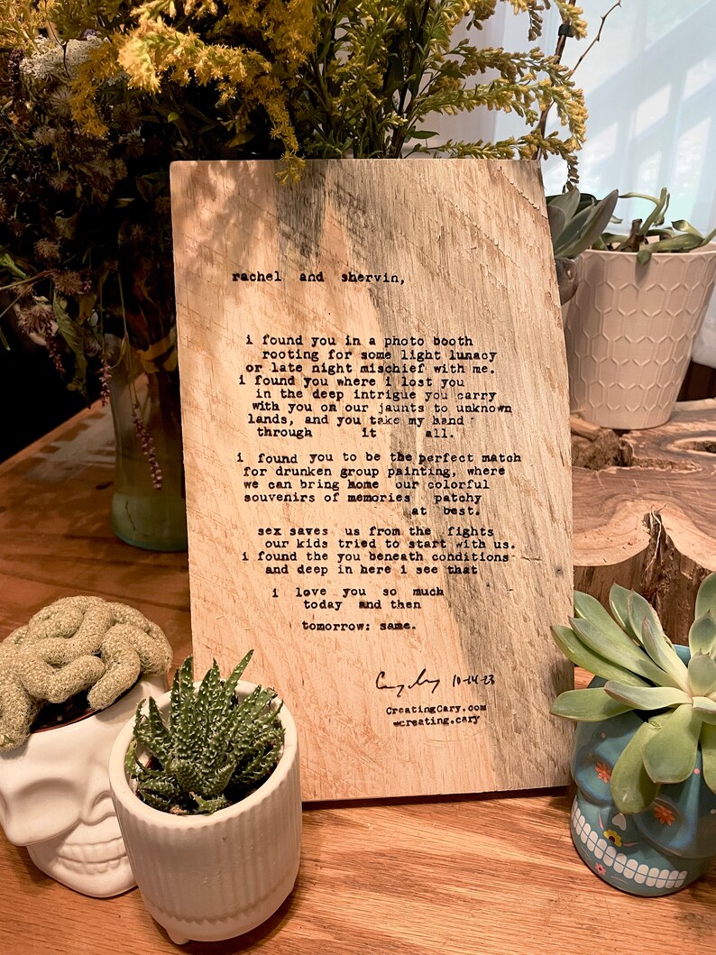 Personalized Poem Poetry Custom Poem Custom Poetrypoetry - Etsy