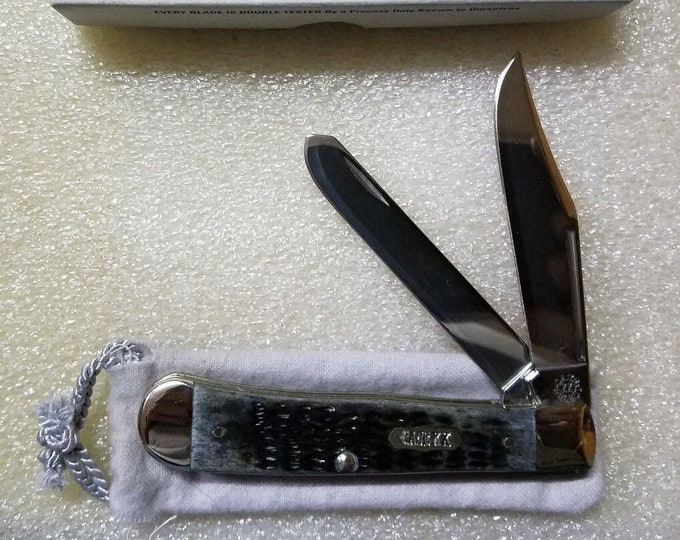 Vintage 1999 Case XX Model 6254 "select" Black Bone Trapper Pocket ...