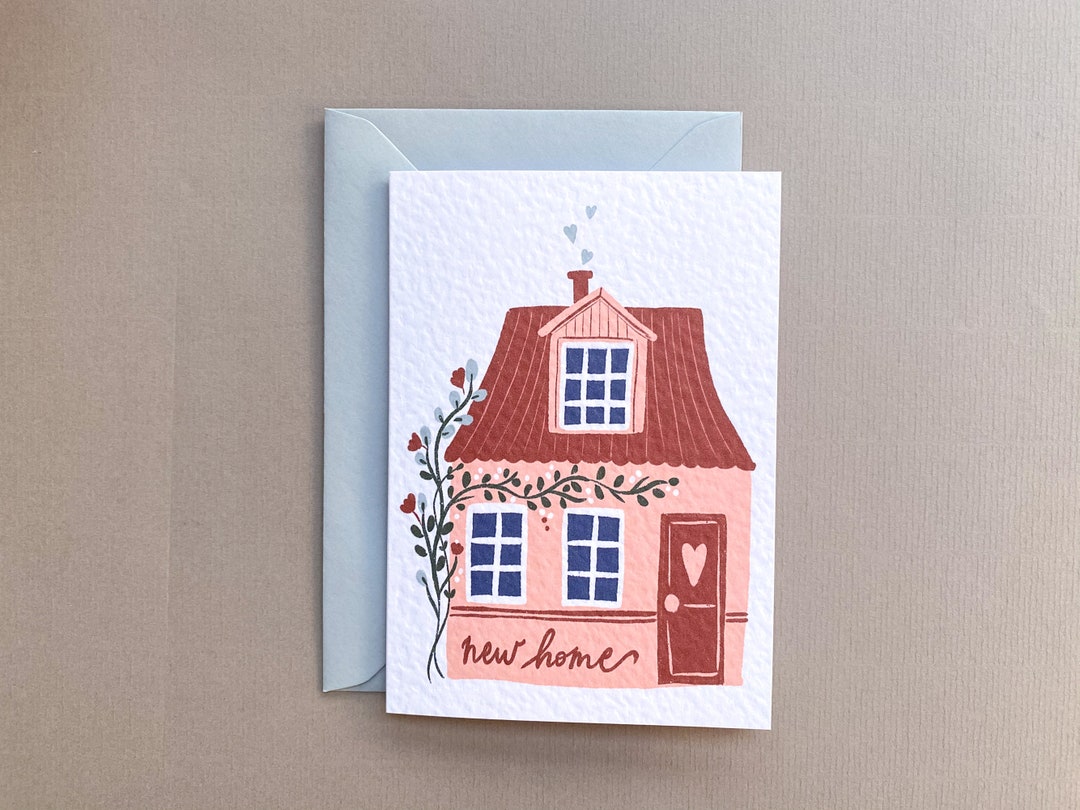 New Home Card - Moving House Card - Pretty House Card - New Home Card ...