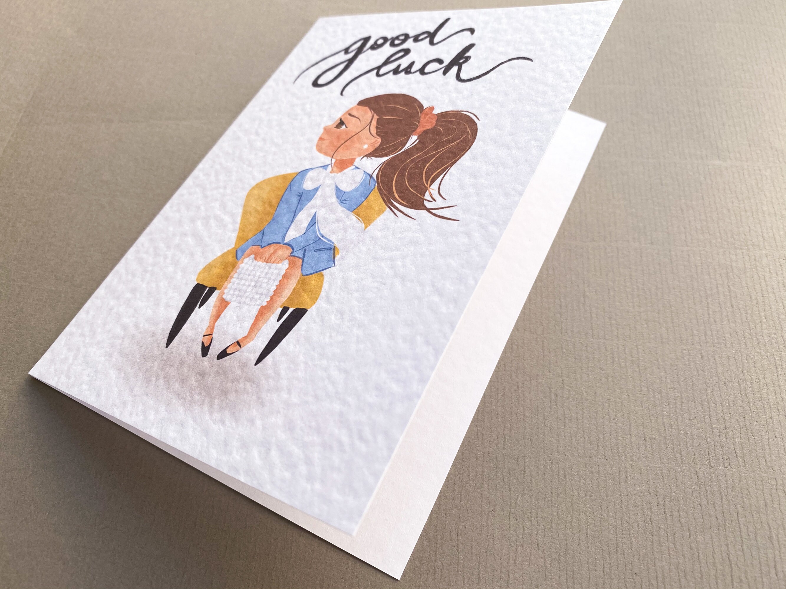 Good Luck New Job Card Best of Luck Card New Job Interview | Etsy