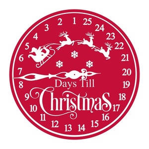 Digital File, Christmas Countdown SVG. Onefinity, Jpeg 18", Vcarve - Etsy