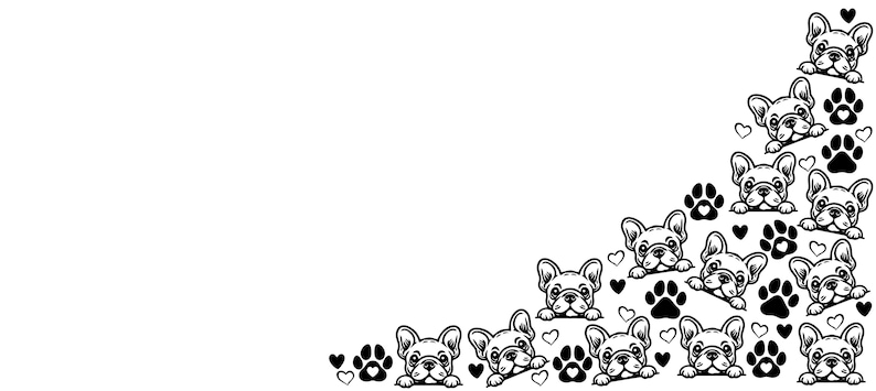 Frenchie Print SVG File, Digital. Adjustable, Window, Car, Truck Decal ...
