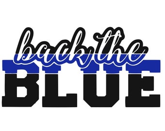 Back the Blue Christmas Svg - Etsy