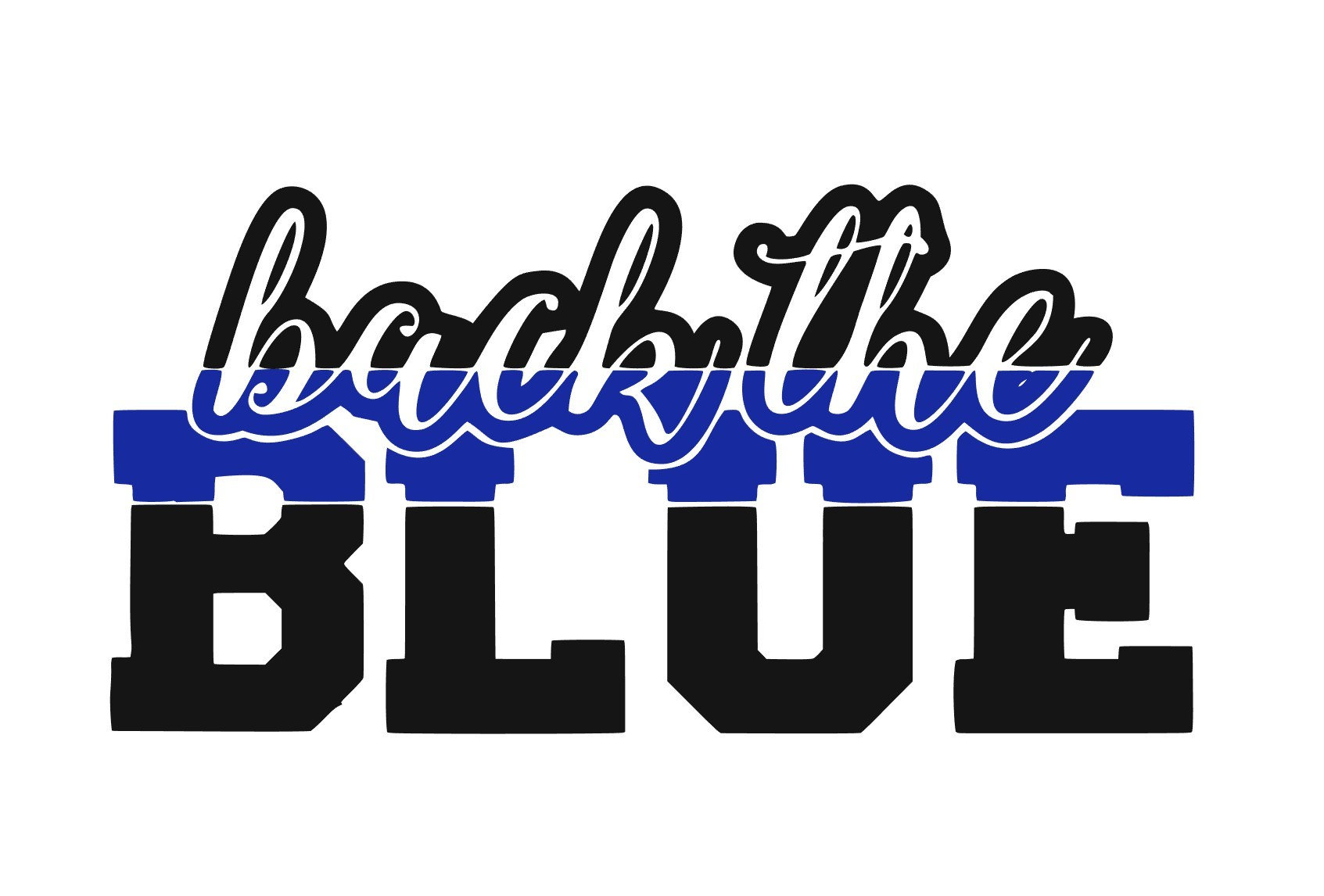 Back the Blue Svg - Etsy
