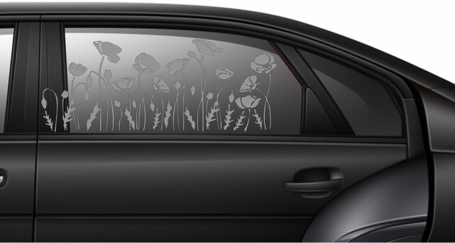 Poppies Flower SVG File, Digital. Adjustable, Window, Car, Truck Decal ...