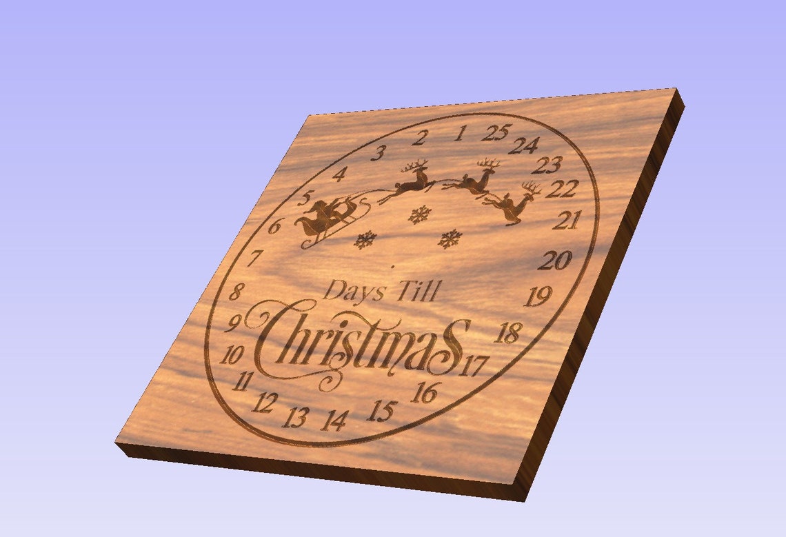 Digital File Christmas Countdown SVG. Onefinity Jpeg - Etsy