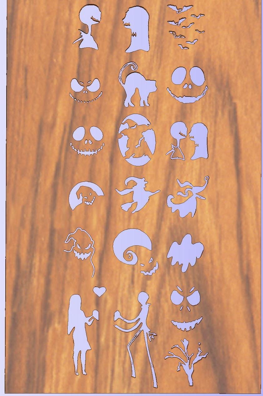 SVG Nightmare Before Christmas, Light Box. Digital File. CNC, Vinyl ...